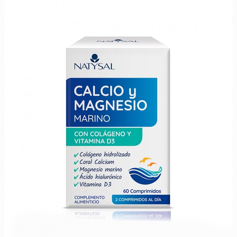 Calcio Magnesio Marino con Colágeno y vitamina D3.- NATYSAL ...